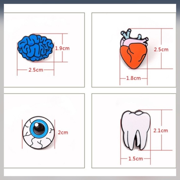 Accessories | Anatomy Enamel Pin Set | Poshmark